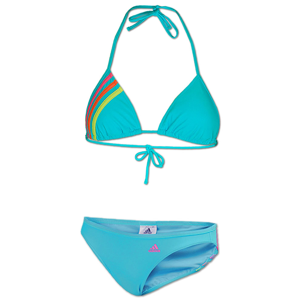 Adidas 3 Streifen Triangel Bikini [gr 32 38] Lycra Türkis